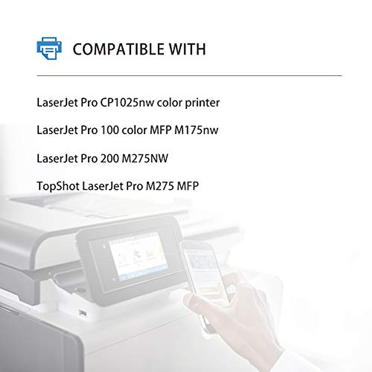 TEINO Remanufactured Toner Cartridge Replacement for HP 126A CE310A use with HP Laserjet Pro 100 Color MFP M175nw CP1025nw Laserjet Pro 200 M275NW TopShot Laserjet Pro M275 MFP (Black, 1-Pack)