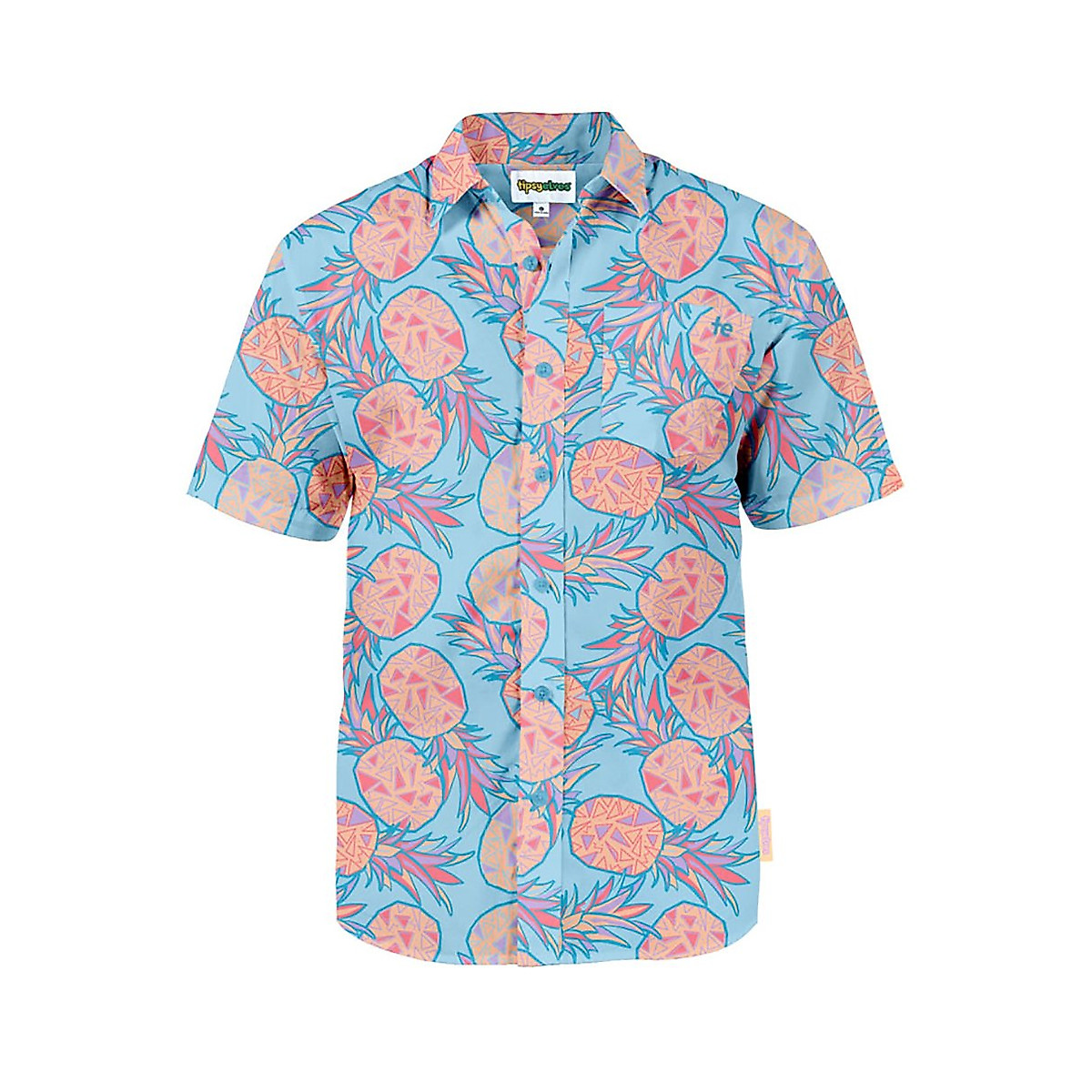 Tipsy Elves Men's Vacation Pineapple Hawaiian Shirt Size Medium