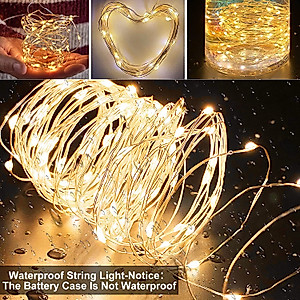 TURNMEON [ 5 Pack & Timer ] 500 LED 165 Ft Fairy Lights Decorations Copper Wire String Lights Battery Powered Christmas Tree Lights for Bedroom Wedding Indoor Outdoor Home Decor, 100 LED 33 Ft Each
