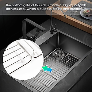 𝟮𝟬𝟮𝟯 𝙐𝙥𝙜𝙧𝙖𝙙𝙚𝙙 Sink Protector for Kohler K-6639-ST Whitehaven Bottom Basin Rack Stainless steel with 6488 Farmhouse Sink protectors compatible