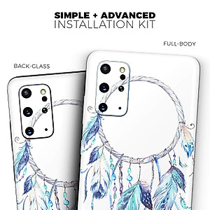 DesignSkinz Watercolor Dreamcatchers v1 Protective Vinyl Decal Wrap Skin Cover Compatible with The Samsung Galaxy S20 (Screen Trim & Back Glass Skin)
