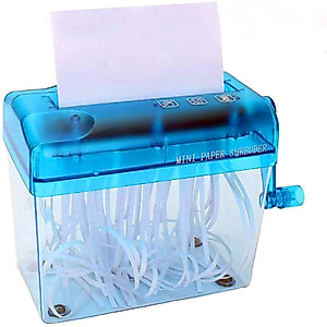 SENREAL Hand Paper Shredder Mini Cutting Machine Portable Manual A6 Paper Cutting Tool Desktop Stationery Blue