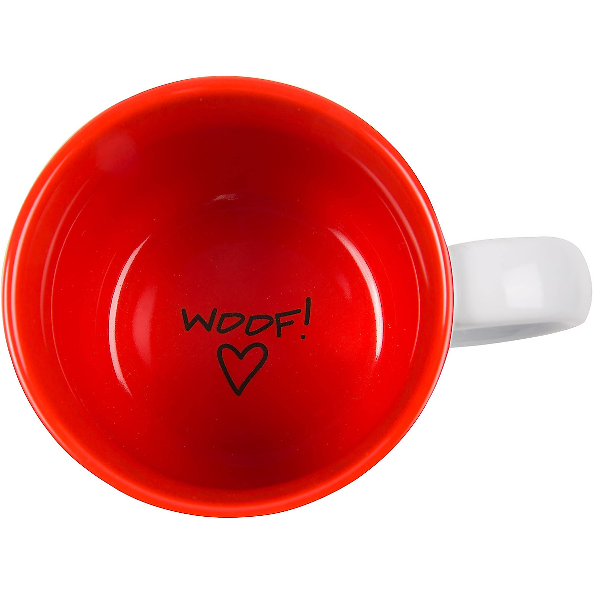 Pavilion Gift Company Blobby Dog-Mom I Woof You Ceramic Coffee Mug, Red