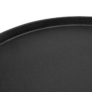 Onlyfire Cast Iron Pizza Pan, 14 Inch Baking Pan with Handles, Pre-Seasoned Skillet Round Griddle Pan for Grill BBQ, Baking Stove and Oven