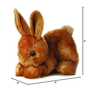 Aurora® Adorable Mini Flopsie™ Bitty Bunny™ Stuffed Animal - Playful Ease - Timeless Companions - Brown 8 Inches