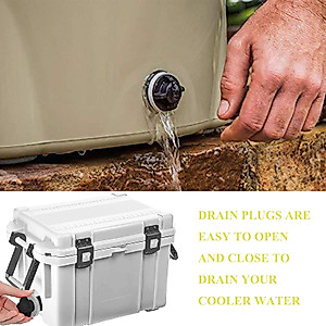 2 Pack Yeti Cooler Drain Plug Replacement Accessories - Compatible with Most Rotomolded Coolers - Leak-Proof Design