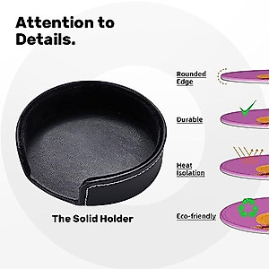 Pumpkins Sunflowers Printed Coasters for Drinks Set of 6 Leather Coasters Spill Protection Cup Mat for Drinks for Home Office Coffee Bar Table