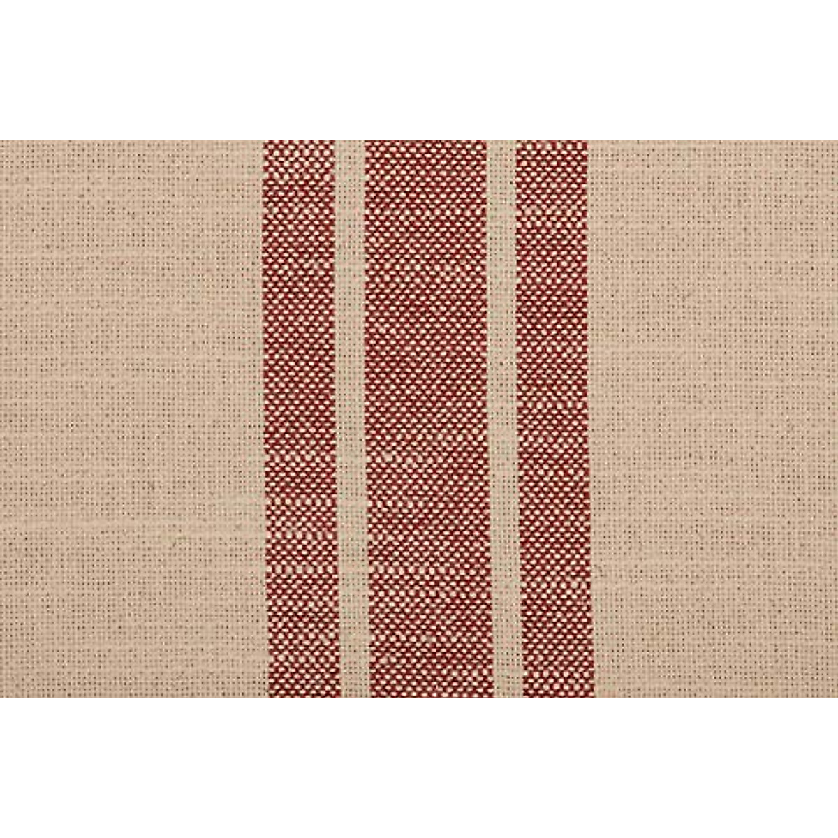Piper Classics Market Place Red Grain Sack Stripe Throw Pillow Cover, 20" x 20", Farmhouse Décor Red & Cream w/Buttons, Christmas, Patriotic