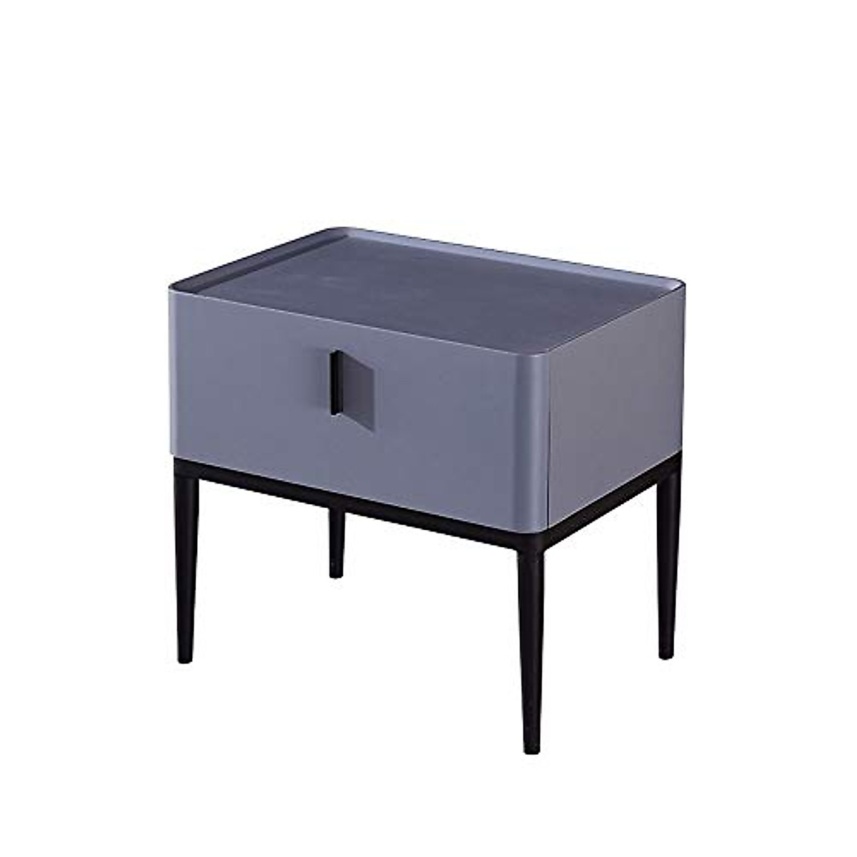 SJYDQ Nordic Bedside Table Leather Art Bedroom Bedside Cabinet Minimalist Mini Bedside Cabinet Italian Minimalist Locker
