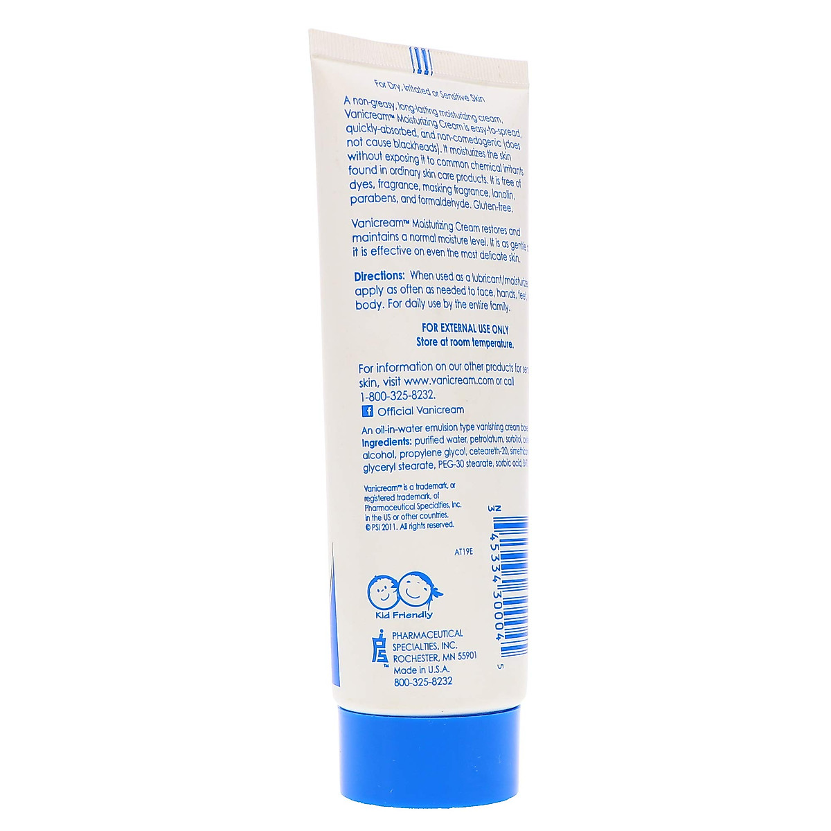 Vanicream Skin Cream Tube, 4.0 Ounce