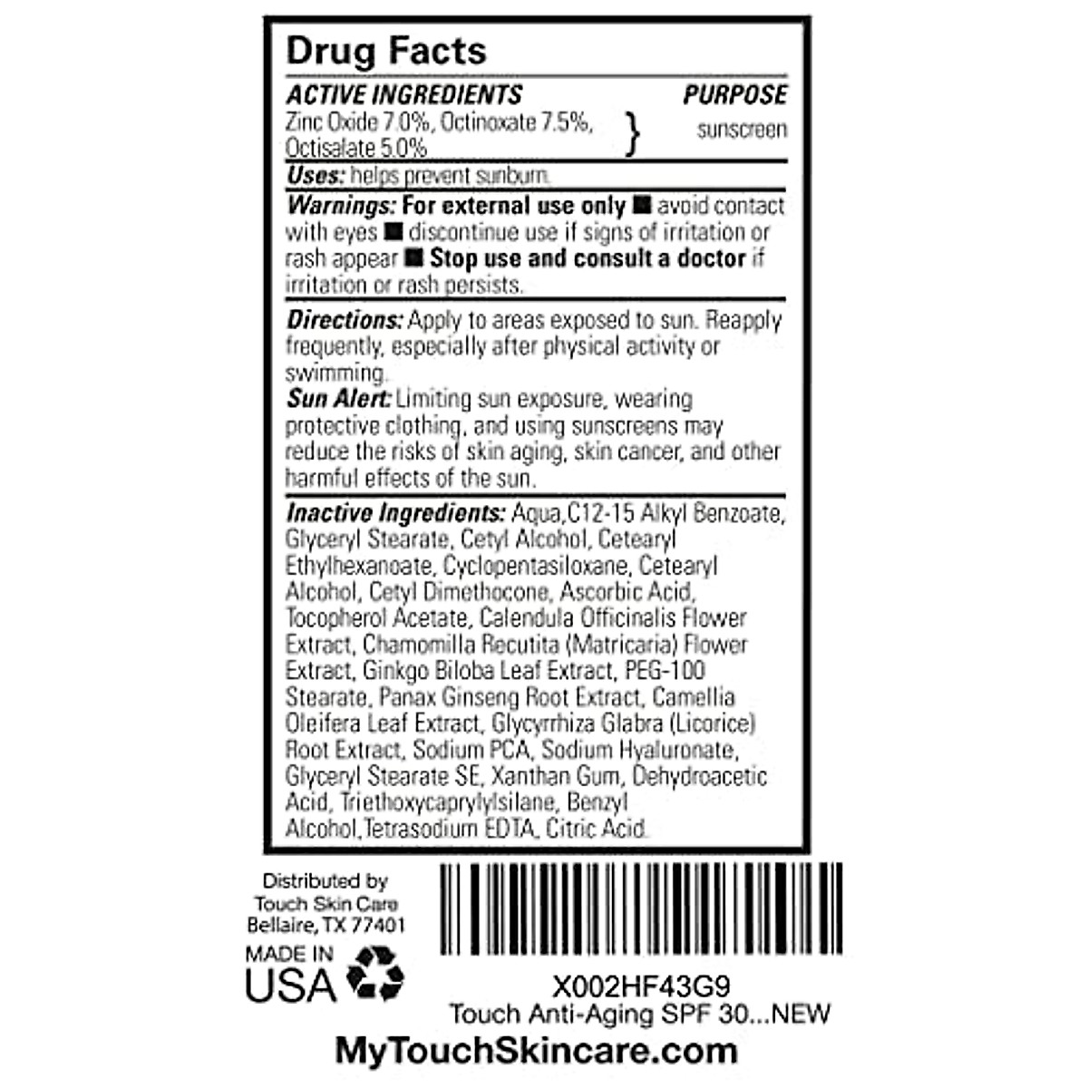 Age Defying SPF 30 Sunscreen Moisturizer Face Cream with Vitamin C, E, & Hyaluronic Acid for Face, Neck, or Body - Fragrance and Oil Free - 3.3 Oz