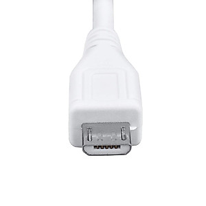 K-MAINS 5ft White Micro USB Data Cable Cord for Kobo Touch Edition Digital eReader Reader 2011 EREADER WHSMITH,Edition eReader