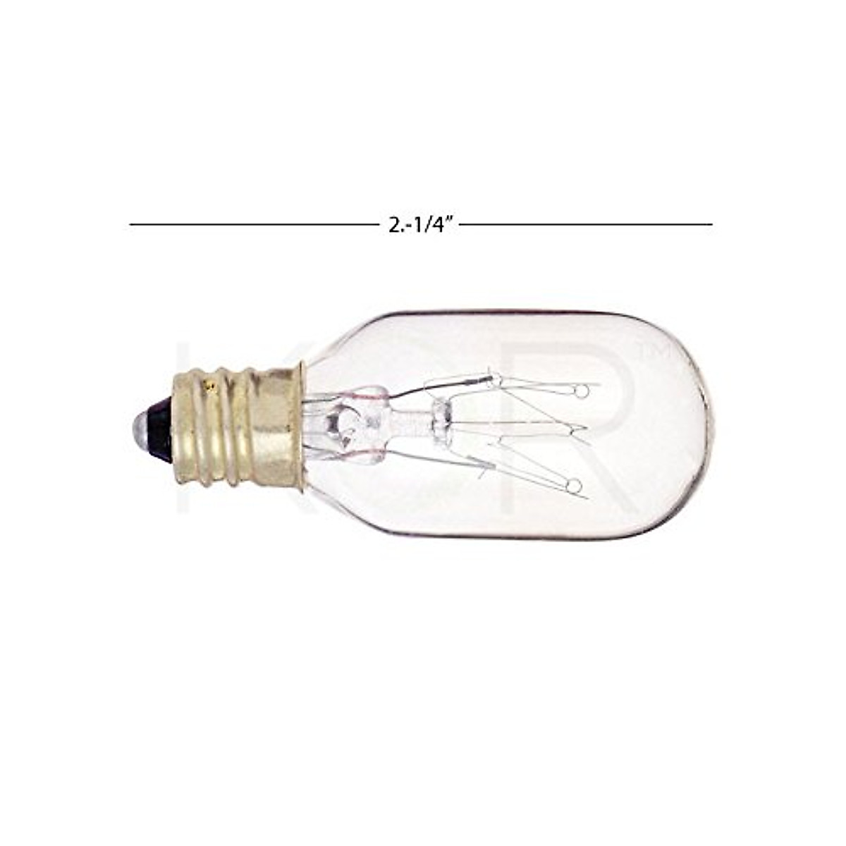 KOR (Pack of 6) 15T7/C - 15W Clear Incandescent Salt Lamp & Appliance Bulb - T7 Light Bulb - with Candelabra E12 Base - 15T7