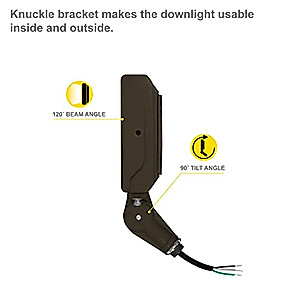 NUWATT LED Flood Light Outdoor 50W, Waterproof LED Flood Light with 1/2" Knuckle Mount, 7050 Lumens, 3CCT Color Selectable LED Flood Light for Yard Garden Garage Commercial, 100-277V, Bronze Finish