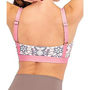 Chisportate Women's Sports Bra Medium Impact Padded Bra Comfort Yoga Bra Workout Tops for Running Gym Activewear