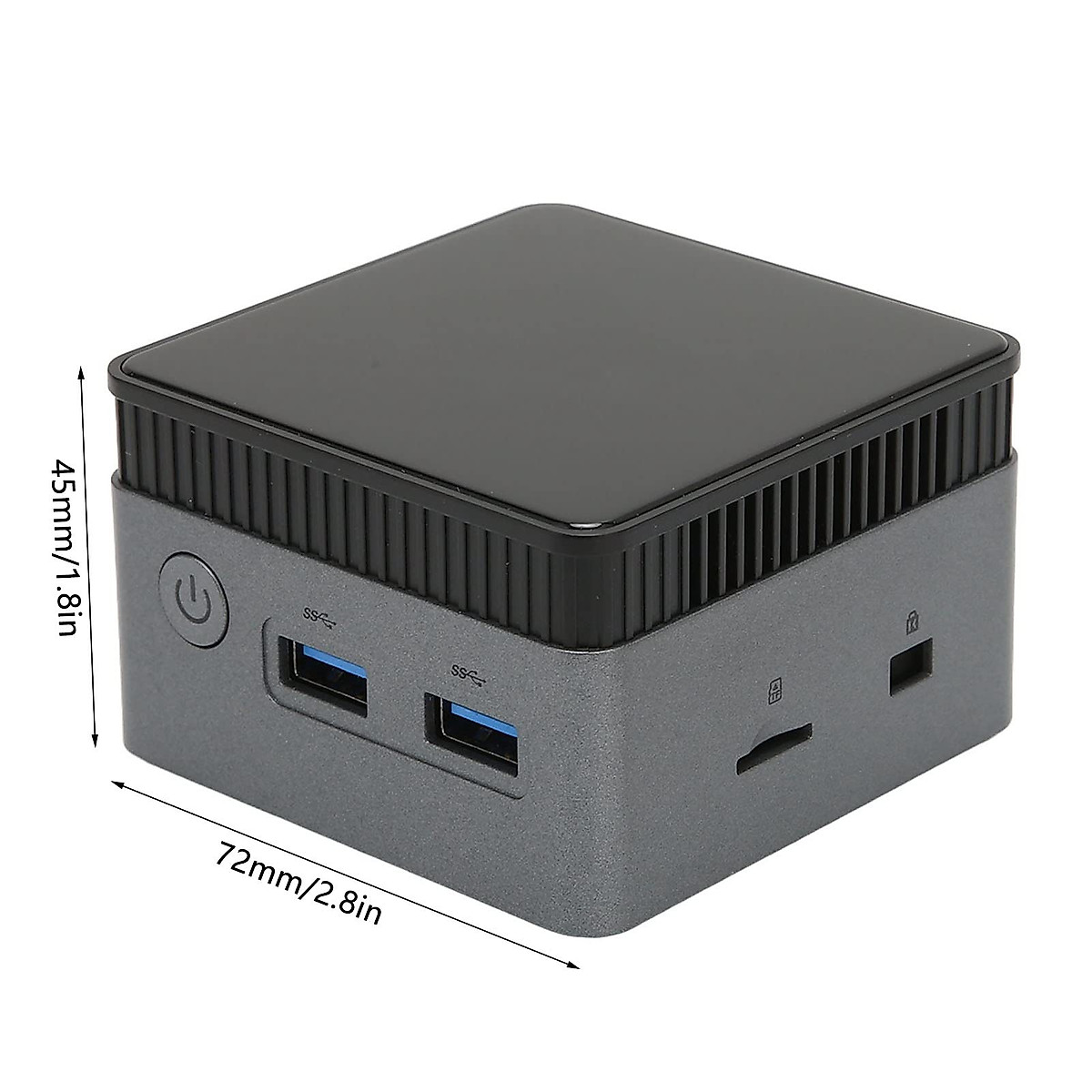 Minicomputer M.2 SSD Nvme 2242 USB3.0 LAN Stable Data Transfer Quad Core 4K Home Notebook 8G+128G US Plug