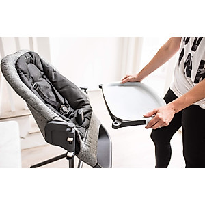 Baby Delight Levo Deluxe Adjustable High Chair, Baby Sit Up Chair, Quilted Charcoal Tweed