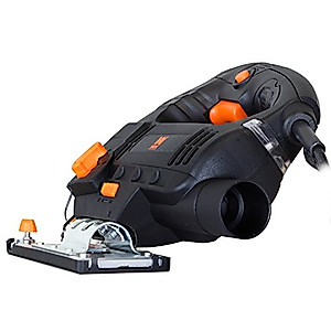 WEN 33606 6.6-Amp Variable Speed Orbital Jig Saw with Laser and LED Light,Black, Silver