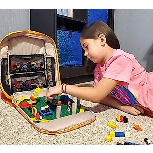 Cortex Toys Block Pack with Building Plate – Toy Backpack for Building Blocks – Clever & Safe Construction Toys Storage Backpack – Carry, Organize & Store Interlocking Building Blocks - Unisex
