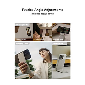 MOFT Phone Tripod Stand Compatible with iPhone 15/14/13/12 Series, Angle Adjustment & Strong Magnets & MagSafe Compatible MOVAS Invisible Selfie Stick Tripod, Misty Cove