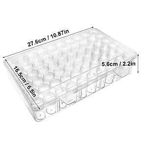 mpowtech 60 Grids Bead Organizer and Storage Diamond Painting Containers Portable Plastic Case Box Arts Crafts Storage for Seeds Beads Sewing Cosmetic Nail Glitter Powder Small Parts Rhinestones