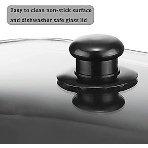 16 inch Nonstick Electric Skillet - Large Capacity Serves 4 to 6 People