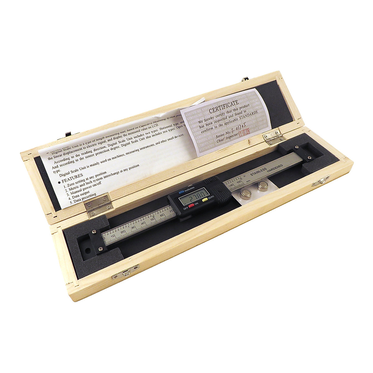 6 " 150 mm Digital Readout Read Out DRO Hardened Stainless Steel Beam Resolution 0.0005" (half a thousandth) DRO-6