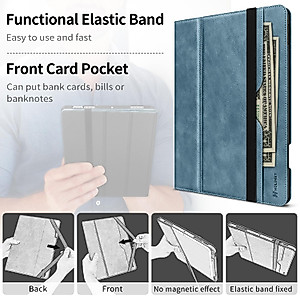 H HOLIMET Case for iPad Air 11 inch 2024 (M2)/iPad Air 4th/5th Generation 10.9-inch with Pencil Holder Pocket Typing Angle Auto Sleep/Wake Muti-Stand Vegan Leather