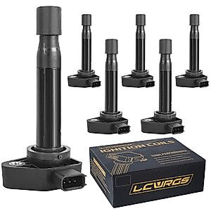 Set of 6 Ignition Coil Pack Fits for 3.2 3.5 3.0 V6 2000 2001 2002 2003 2004 2005 2006 2007 2008 Honda Odyssey Accord EX LX Acura TL RL CL Coils Replaces# UF242 90919-02247