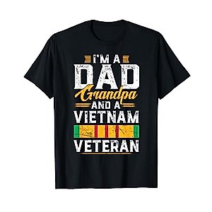 VETERAN 365 I'm A Dad Grandpa & Vietnam Veteran Father's Day T-Shirt