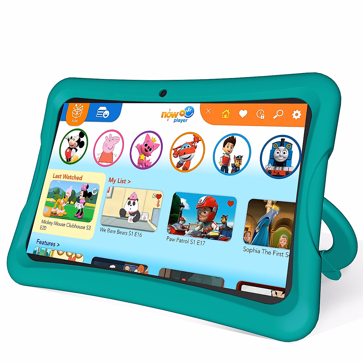 NOBKLEN Kids Tablet 10 Inch, Android 13, 4GB+64GB, 8-Core CPU, WiFi 6, 12H Battery Life, Parental Control, 1280 * 800 HD Display, Dual Cameras, Shockproof Case, Pre-Installed Educational Apps