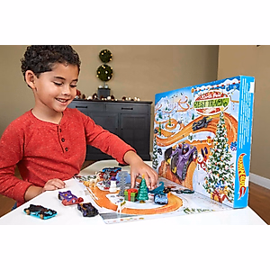 Hot Wheels 2021 Advent Calendar with 24 Surprises That Include 8 1:64 Scale Vehicles & Other Cool Accessories, Plus a Play Pane Mat, for Collectors & Kids 3 Years Old & Up
