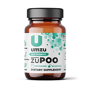UMZU zuPoo - Colon Health & Constipation Relief - Supplement for Bloating - Natural Cleanse - with Milk Thistle, Ginger & More - 15-Day Supply - 30 Capsules