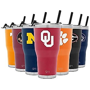 Simple Modern Officially Licensed Collegiate Oklahoma Sooners Tumbler with Straw and Flip Lid | Insulated Stainless Steel 30oz Thermos | Cruiser Collection | The University of Oklahoma