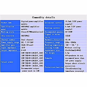 Comimark OEP30Wx2 Audio Module Class D Digital Power Amplifier Board Replace TDA8932 (2Pcs)