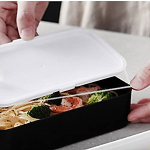 OAKITA Bento Lunch Box Safe Lunch Box, and Reusable Flatware Utensils, Stackable, Dishwasher and Microwave Oven, 2 Compartments (Color : Green)