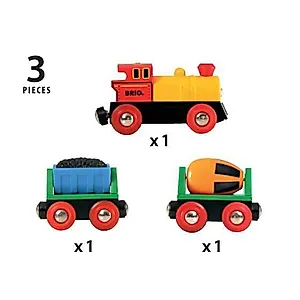 BRIO World Battery Operated Action Train - Dynamic 3 Piece Toy Train Set | Perfect for Kids Ages 3+ | Fun and Educational | Compatible with All Railway Toys
