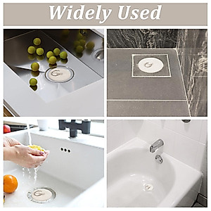 GORGECRAFT 6PCS Drain Stopper Tub Stopper Set Rubber Sink Stopper Drain Plug with Pull Ring for Bathtub Kitchen Bathroom and Laundry Sink Drain Cover Kit in 6 Different Sizes (White)