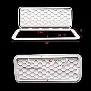 Jim Black Boat Deck Hatch Door 581-1330-05 | 13 X 30 Inch Polar White