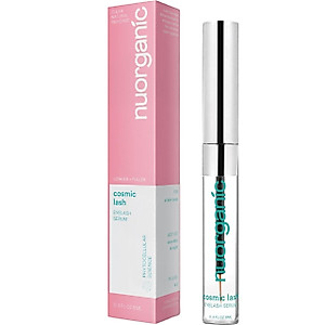 nuorganic Lash Growth Serum - Thicker + Longer + Stronger Eye Lashes in 30 Days - Natural + Vegan + Cruelty Free - As Seen on Tiktok! Extra Large Bottle + 3 Month Supply - 0.3 fl Oz / 8ml