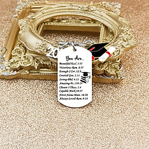 Religious Graduation Gifts Ideas for Her Him Class Of 2024 Senior Stuff Christian Spiritual Bible Verse Gifts Inspirational For Women Teen Girl Best Friend Mom Encouragement Keychain Accessories