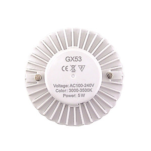 Bonlux Gx53 LED Bulb 5W, Gx53 LED Light Bulb Warm White Gx53 Under Cabinet Lights Gx53 LED Puck Light for Cabinet, Ceiling Lighting, Showcase, Exhibition, Shop Showroom Lighting (Pack of 4)