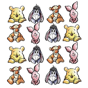 16Pcs Classic Winnie Table Centerpieces Baby Shower Decorations Centerpiece Sticks Oh Baby Centerpieces Tables Toppers for Boys Kids Party Supplies