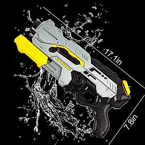 KULARIWORLD Large Water Gun for Kids 1500CC High Power Squirt Guns Super Blaster Pool Water Pistol Summer Outdoor Play Beach Toy for Children Ages 4-12 Boys Girls (Gray)