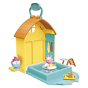 Peppa Pig Peppa’s Adventures Peppa’s Swimming Pool Playset Preschool Toy, Includes 1 Figure and 4 Accessories, Ages 3 and Up