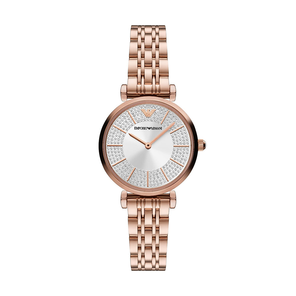 Emporio Armani Women's Two-Hand Rose Gold-Tone Stainless Steel Watch (Model: AR11446)