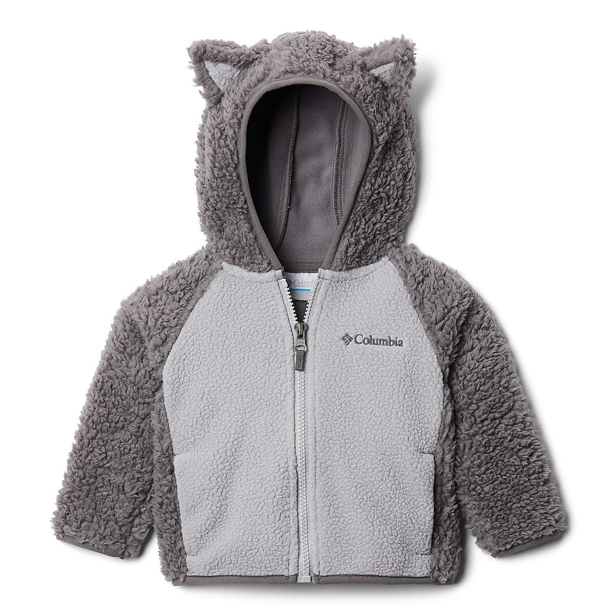 Columbia Toddler Boys Foxy Baby Sherpa Full Zip, City Grey/Columbia Grey, 3T