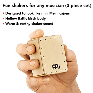 Meinl Percussion Mini Cajon Shaker Set Made in Europe-Baltic Birch Body, 2-Year Warranty, 3 Piece Mixed (SH50-SET)