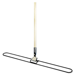 Boardwalk 1490 Clip-On Dust Mop Handle, Lacquered Wood, Swivel Head, 1-Inch Dia. x 60in Long