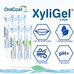 Oracoat XyliGel Soothing Dry Mouth Relief Gel, 1.7 Fl Oz, Pack of 6